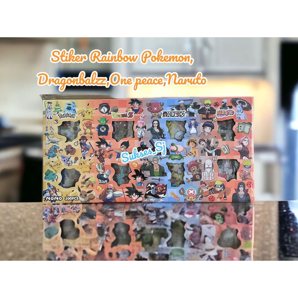 Sticker NONO ANIME RAINBOW /NARUTO/POKEMON/DRAGONBALL/ONE PIECE 200 ...