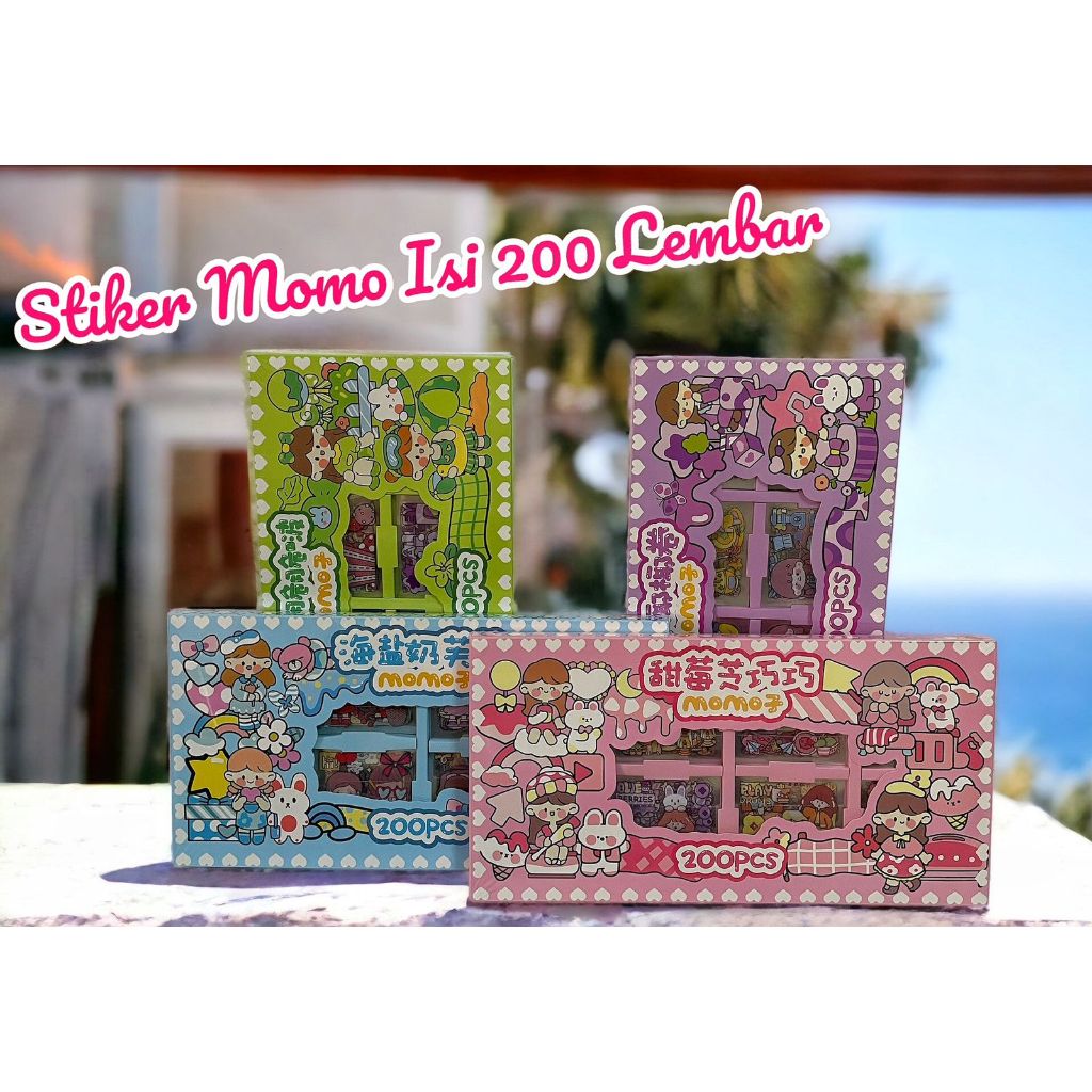Momo Sticker Contains 200 Sheets Of PINK And Blue | Shopee Malaysia