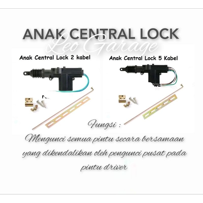Children's CENTRAL LOCK ANALOG 2 CABLES 5 CAR CABLES AUTOMATIC LOCK DRIVER CAR SUPPLY BOLT ...