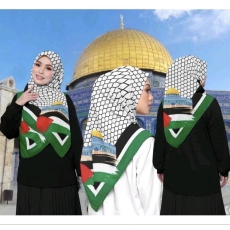 Hijab jilbb Hijab Palestinian Hijab Square Hijab viral | Shopee Malaysia