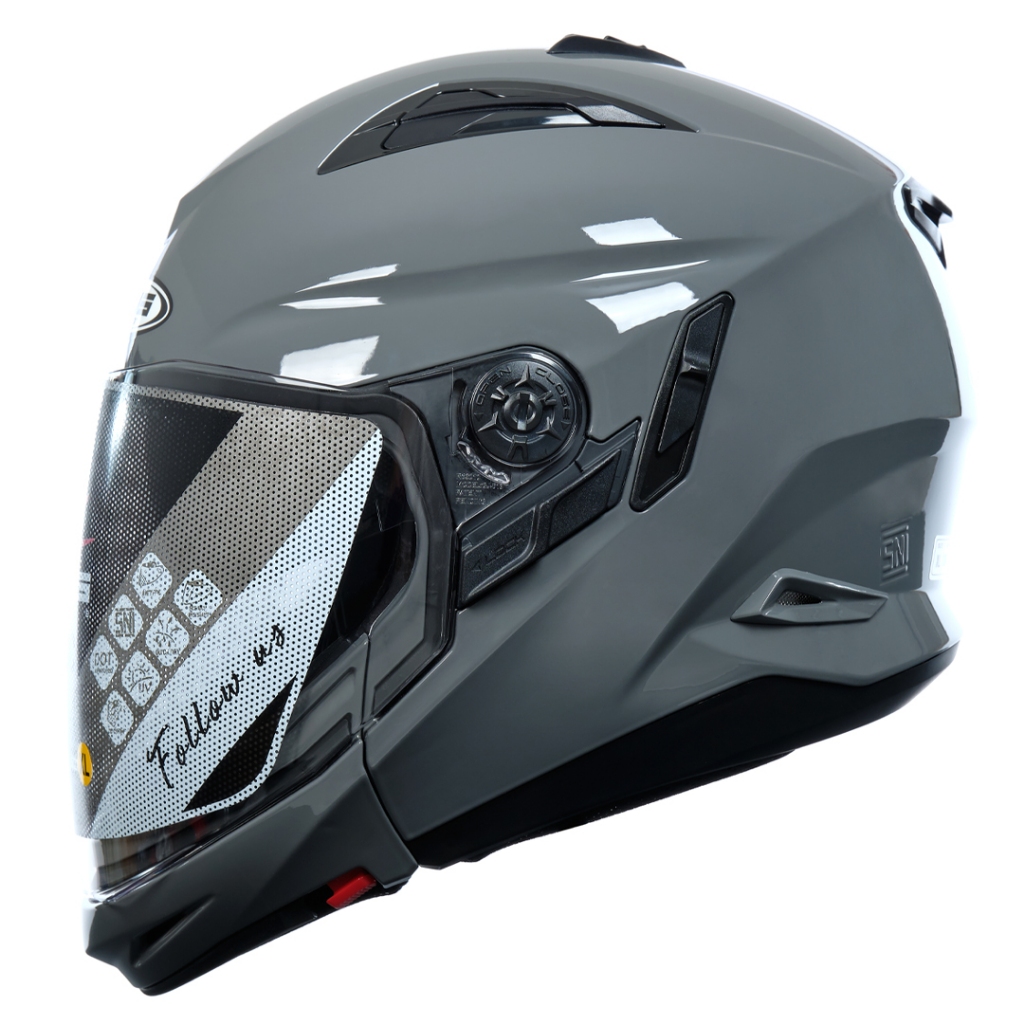 Zeus ZS 613C GRAY GLOSSY DOUBLE VISOR MODULE | Shopee Malaysia
