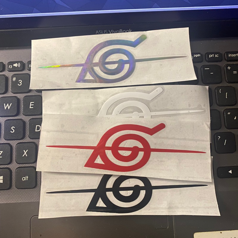 Sticker cutting logo konoha tercoret Cuting uchiha sasuka And itachi ...