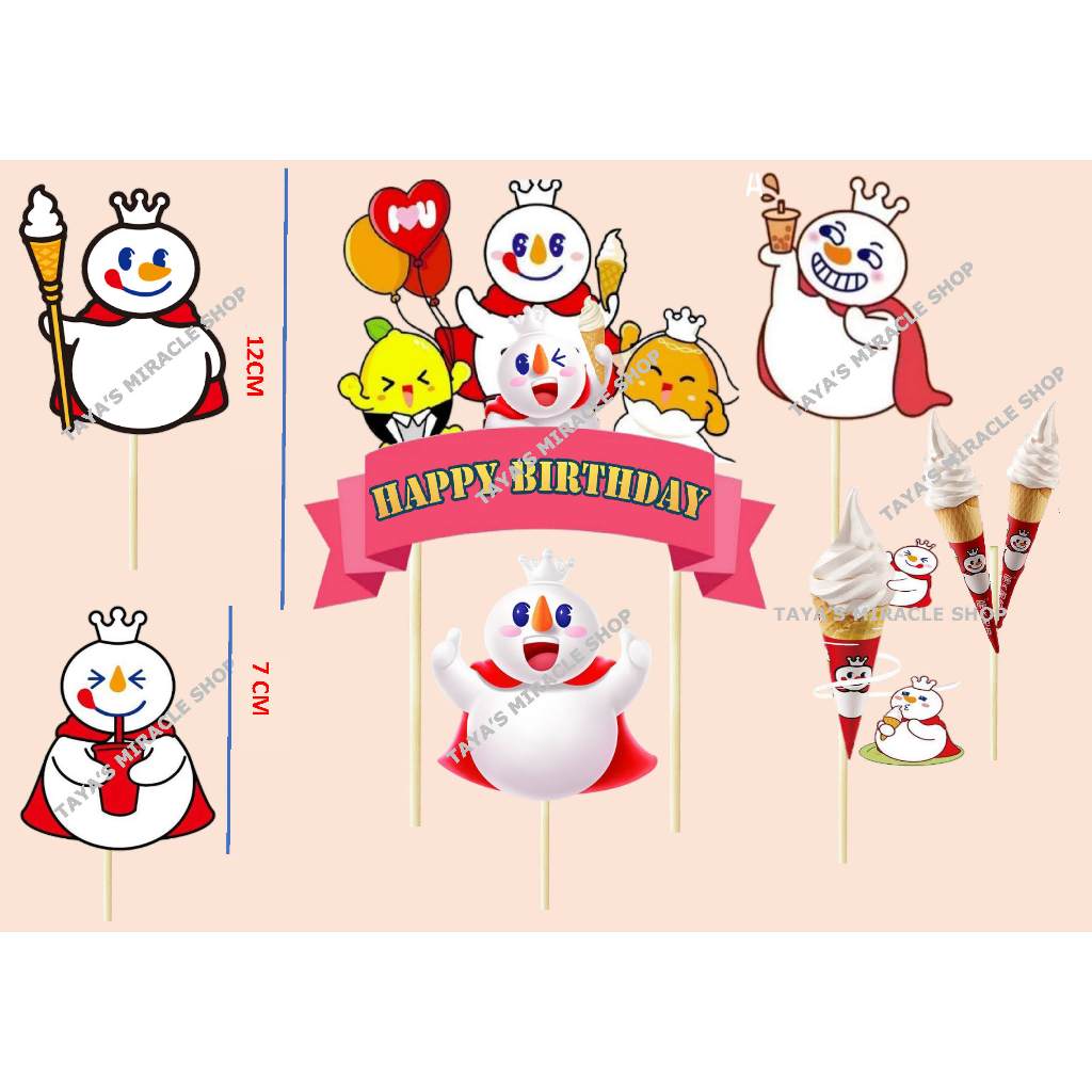 Topper/topper/birthday Cake Decoration/Happy Birthday Mixue | Shopee ...