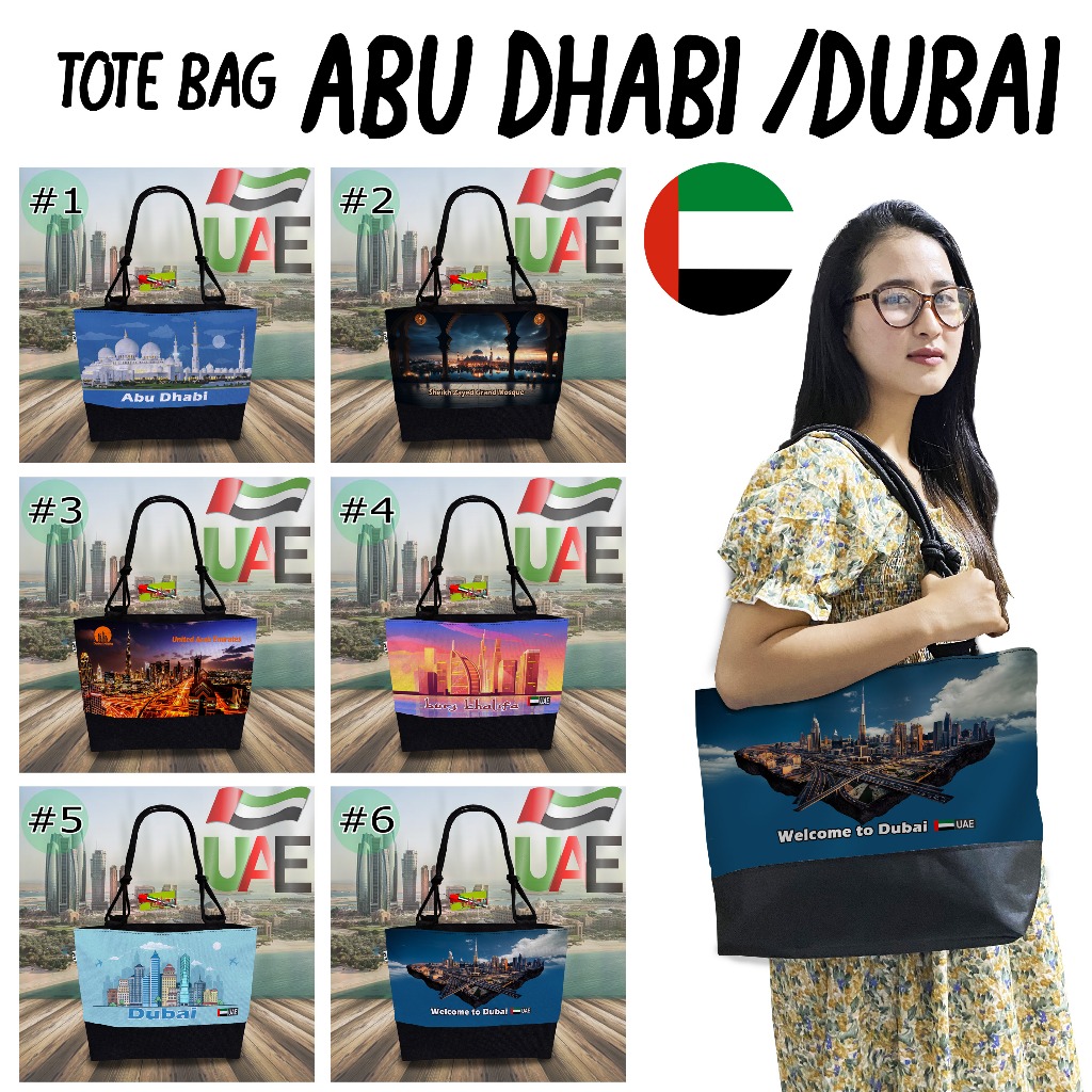 Abu DHABI/DUBAI Tote bag, by DUBAI | Shopee Malaysia