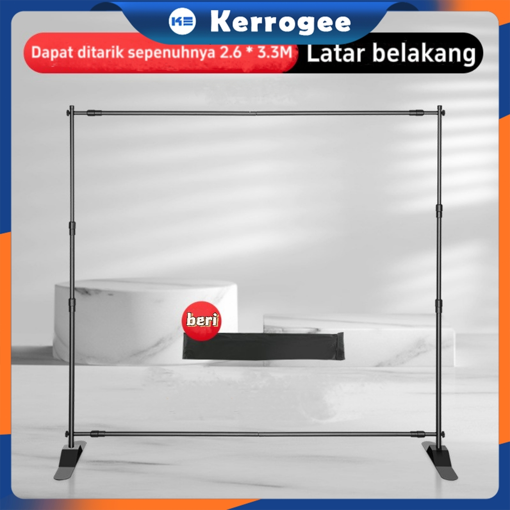 Jumbo Banner Stand 2.6m x 3.3m Backdrop/ Backwall /Tripod Banner/ Pole ...