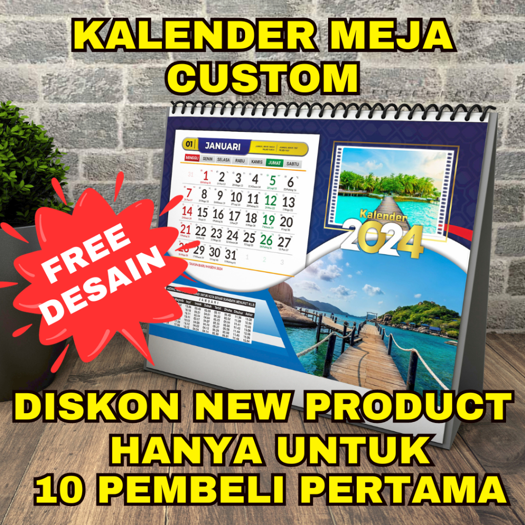 Custom 2025 Desk / Sitting Calendar Unit, Can Use Your Own Photo, FREE ...