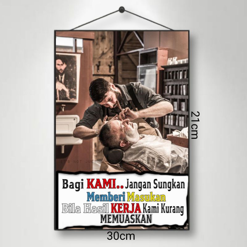Uk 21X30 BARBER WORDS POSTER IS ALREADY LAMINATION | Shopee Malaysia