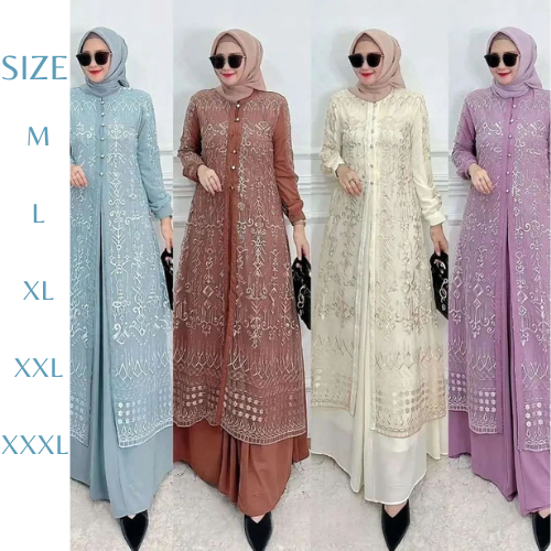 Gamis TERBARU SABRINA DRESS BL Material Brocade Tille FULL Brocade MIX ...