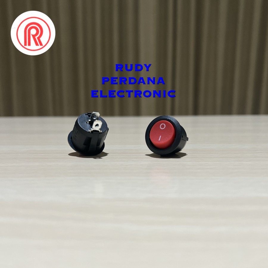 MERAH Rocker SWITCH ON OFF SWITCH 2 PIN ROUND 6A 250V 10A 125V RED RED ...