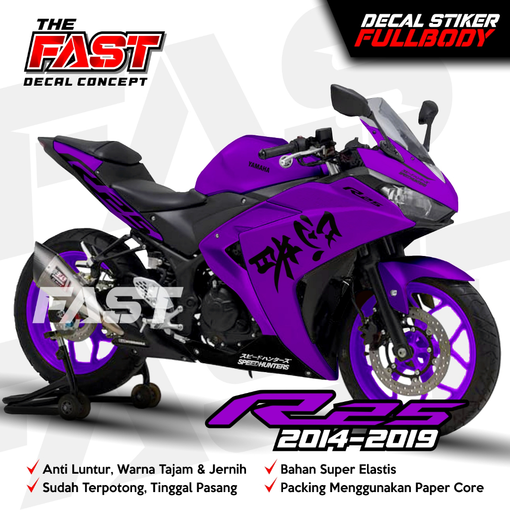 Terbaru Decal R25 Full Body Decal Yamaha Kanji R25 Old Sticker R25 Full ...