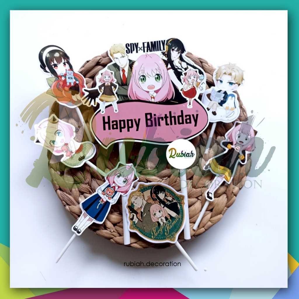 Custom cake Topper Name Photo Character SPY x Family / Anya cake ...