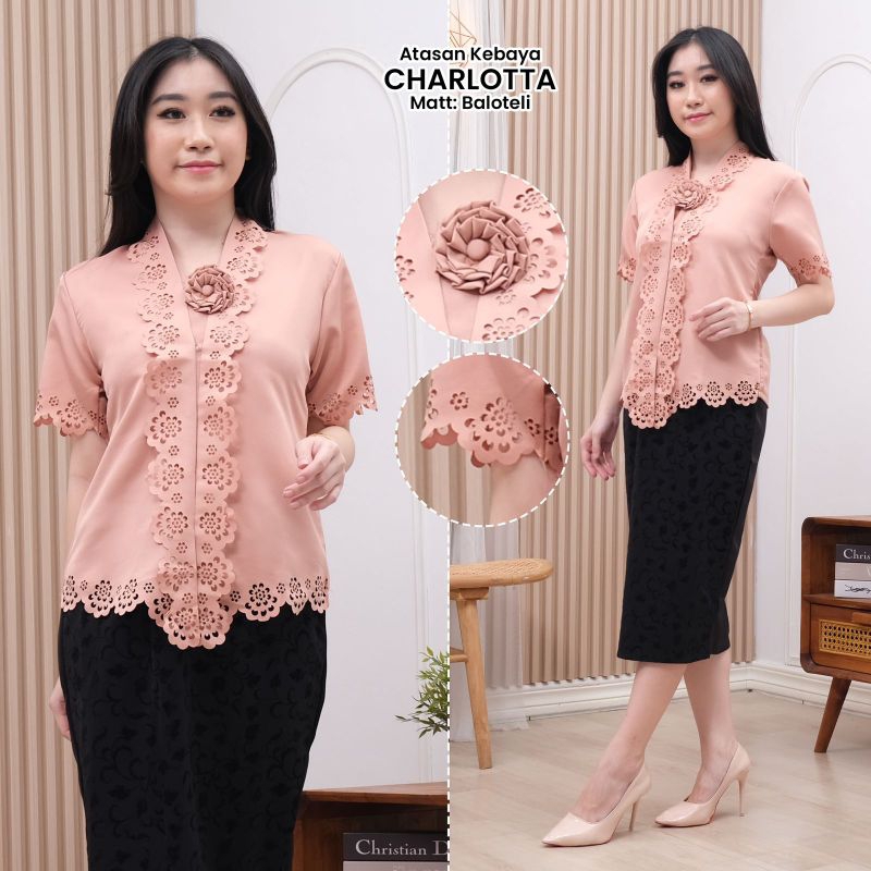 Modern Short Sleeve kebaya Charlota kebaya kebaya babydoll kebaya ...