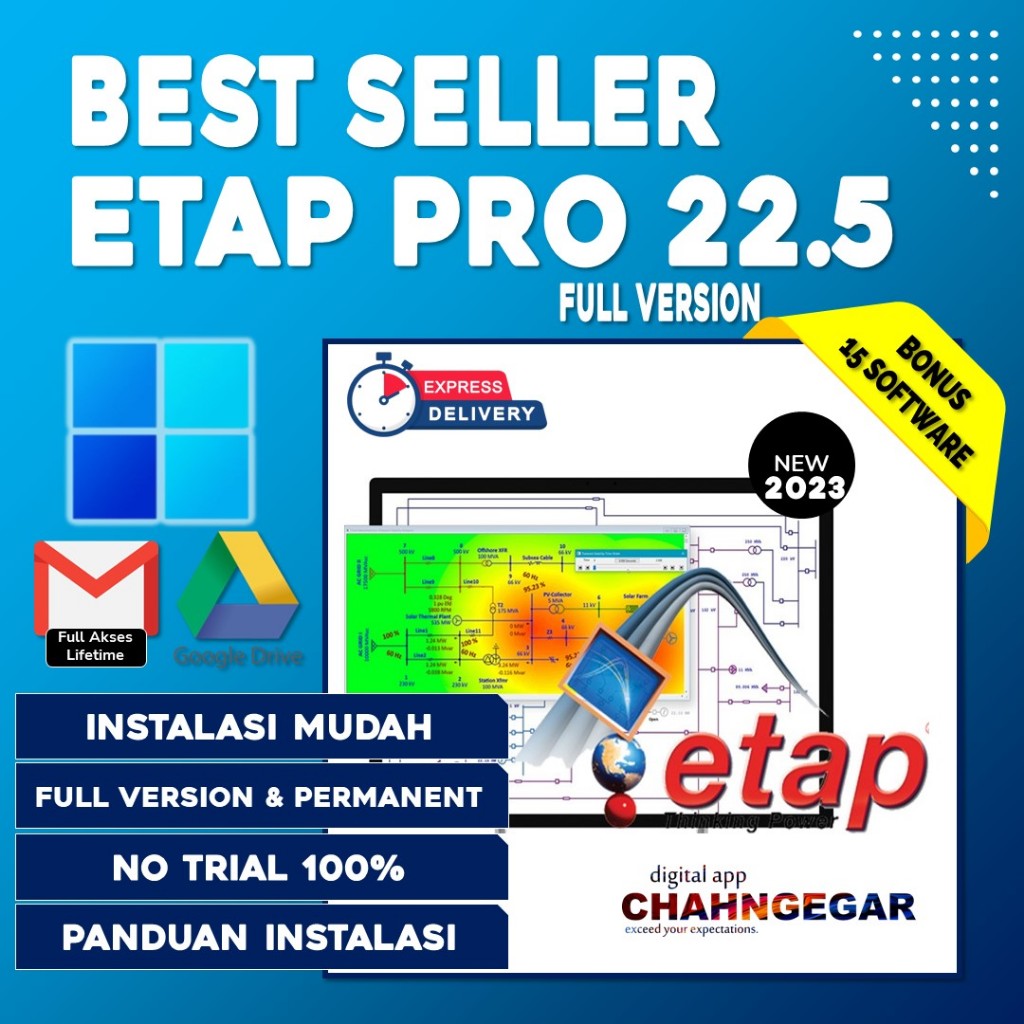 ETAP Pro 24 / 22 .5 Full Lifetime Version ETAP Software Full Analysis ...