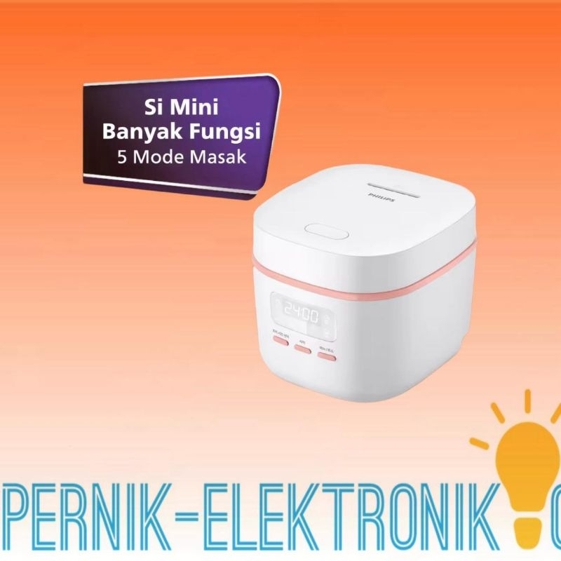 Philips HD3064/33 Mini Digital Rice Cooker 0.54L - White | Shopee Malaysia