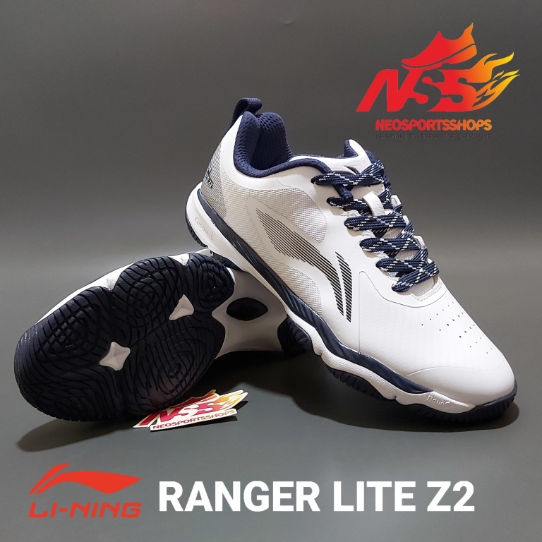 Original Lining Ranger Lite Z2 White Navy Badminton Shoes | Shopee Malaysia