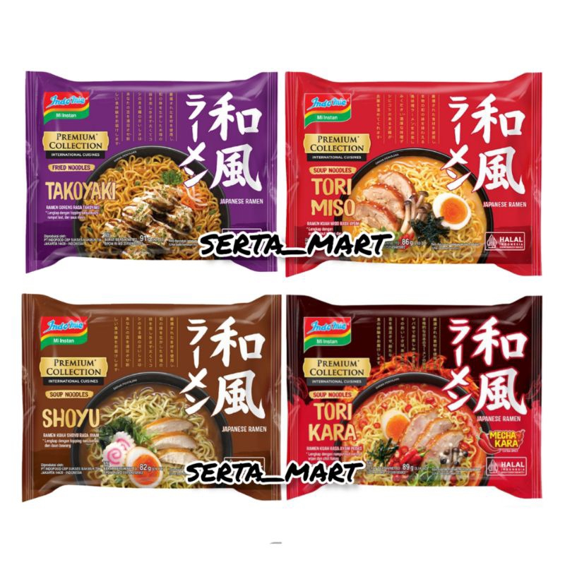 Indomie Premium Japanese Shoyu Ramen / Fried Takoyaki / Miso Tori ...