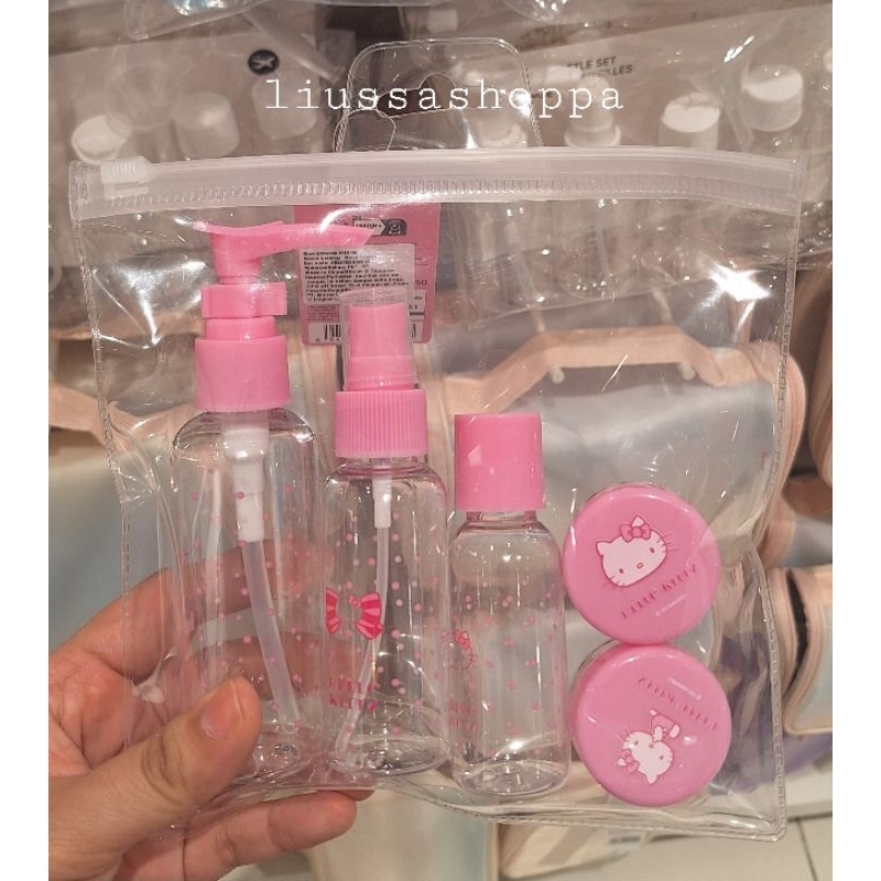 Miniso Travel Kit - Hello Kitty Beauty Diary Series Travel Bottles Set ...