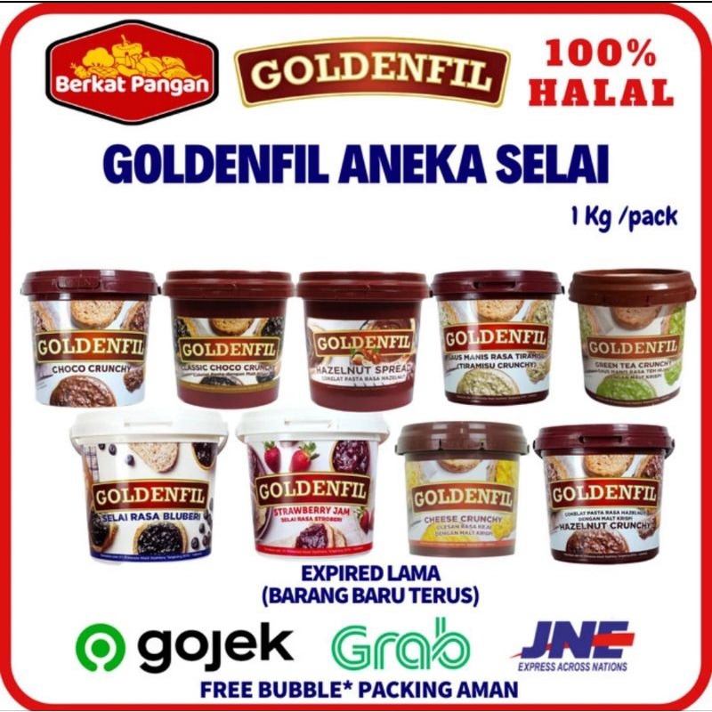 Goldenfil Chocolate Jam 1kg Choco Crunchy/Choco Spread/Blueberry ...