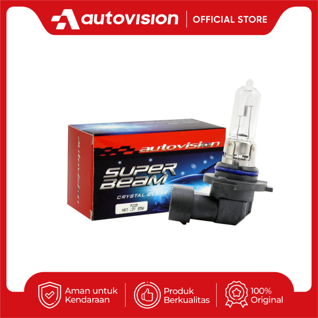 Headlamp HB3 Autovision Superbeam Crystal Clear 12V 65-100 Watt ...