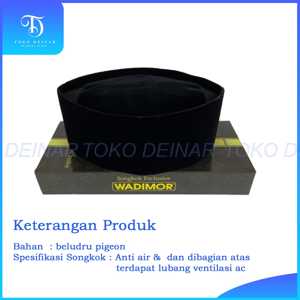 HITAM Kopyah Wadimor Height 7 8 9 10 Cm AC, Non, & Full AC, Susun ...