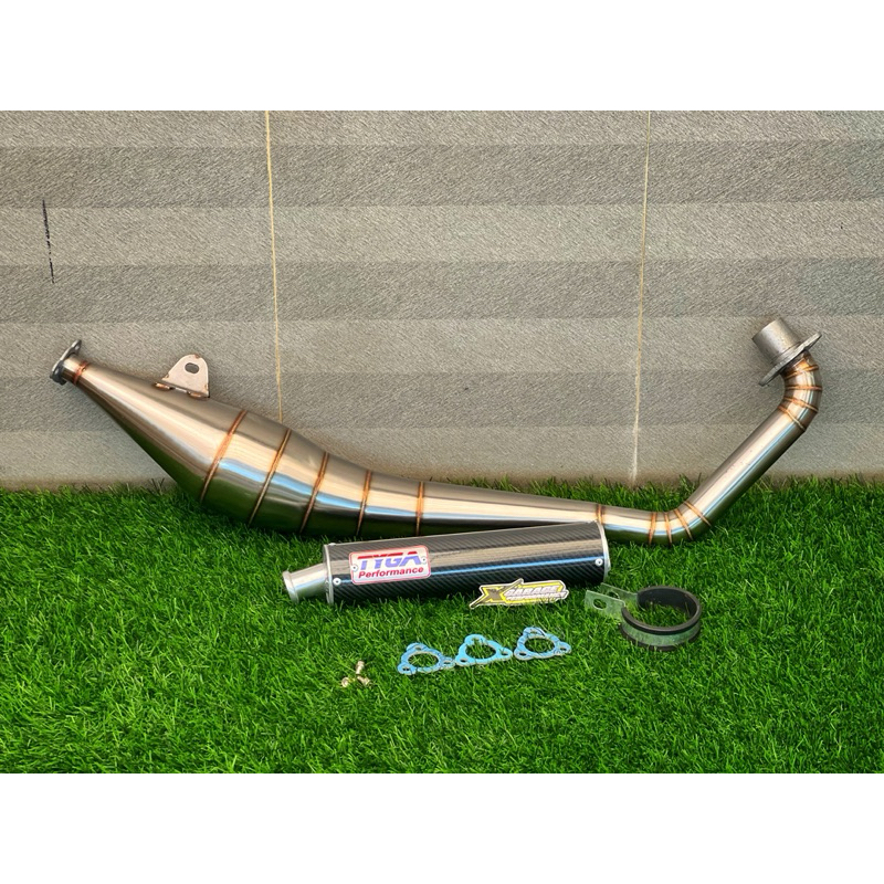 Satria 2 stroke Tyga Performance Carbon Exhaust Side Model (PNP ...