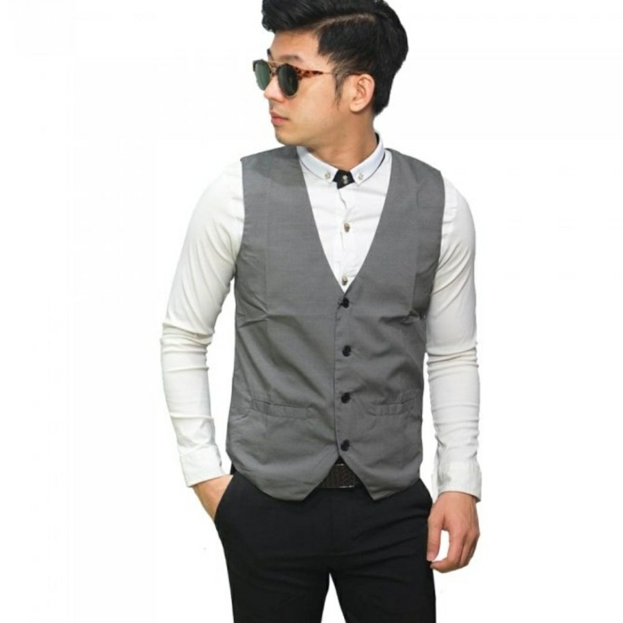 HITAM Vest Jas Men Formal Black Slimfit Office Work Premium Quality ...