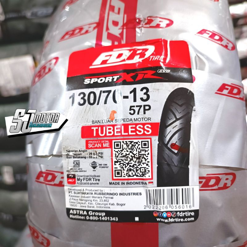 Outer Tire FDR - Sport XR EVO 130/70-13 Type Tubeles+Tubeless Valve ...