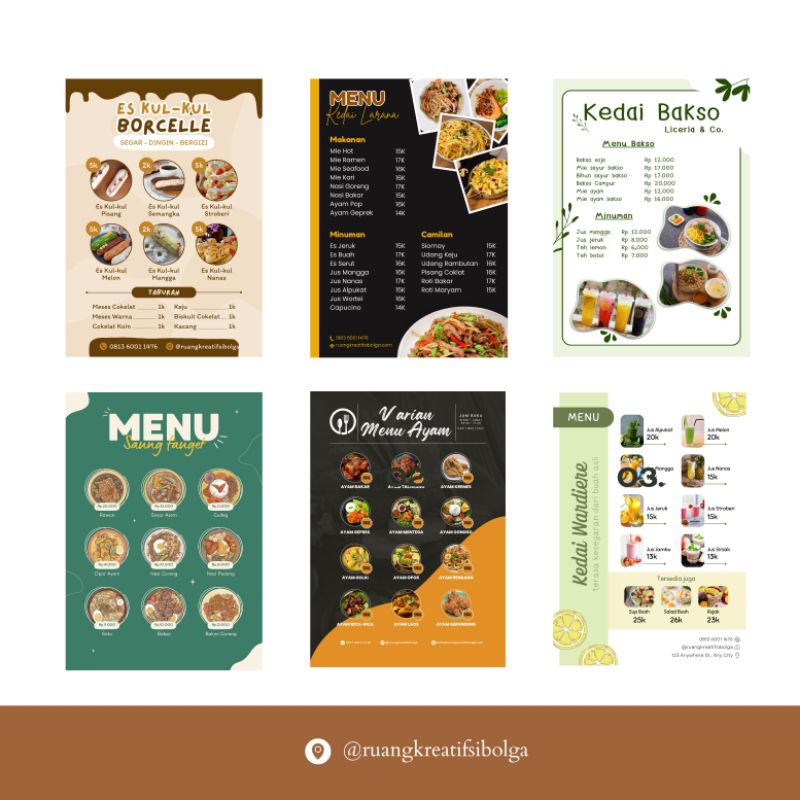 Print Food Drink Menu Design | Shopee Malaysia