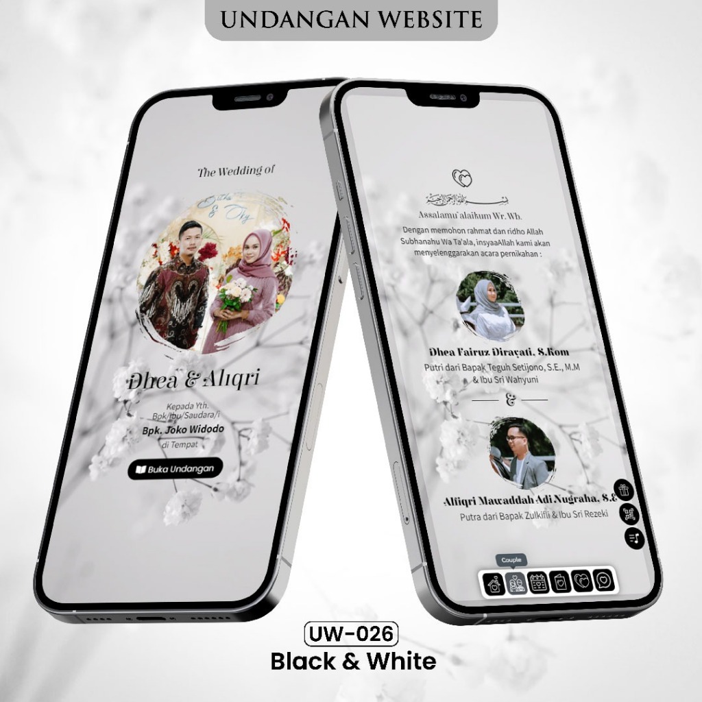 Uw-026 | Website Digital Invitation | Wedding/engagement/circumcision ...
