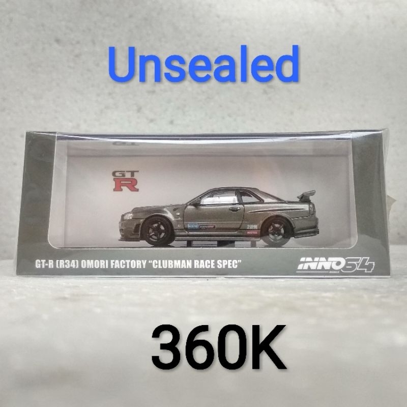 Diecast Mini Scale 64 Inno Nissan Skyline GTR R34 Omori Factory Clubman ...