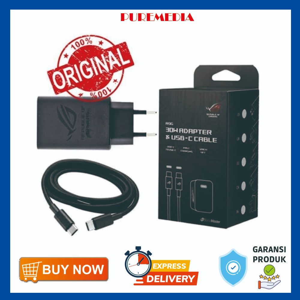 Adapter Charger Asus ROG Phone 30W Adapter Usb - C - Original | Shopee Malaysia