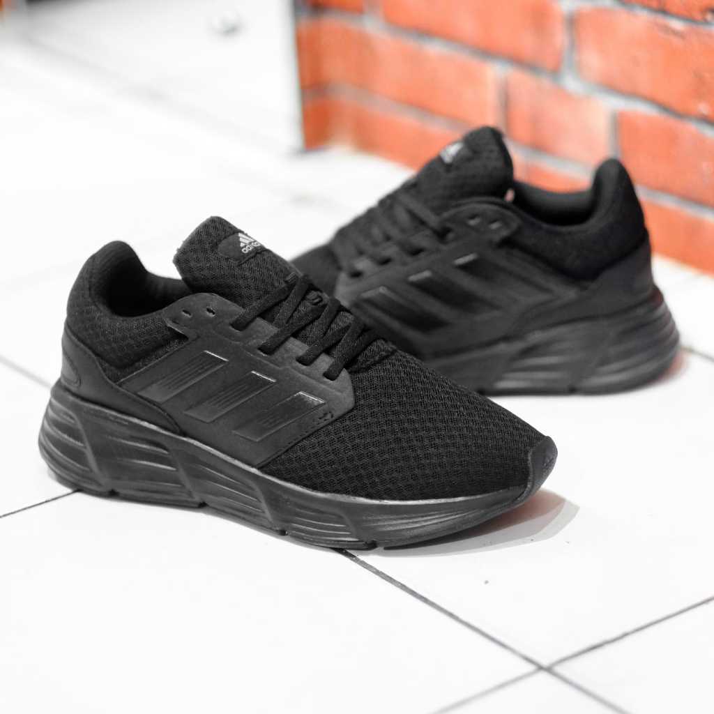 Adidas Galaxy 6m Full Black Men's Running Shoes | All Black | Running ...