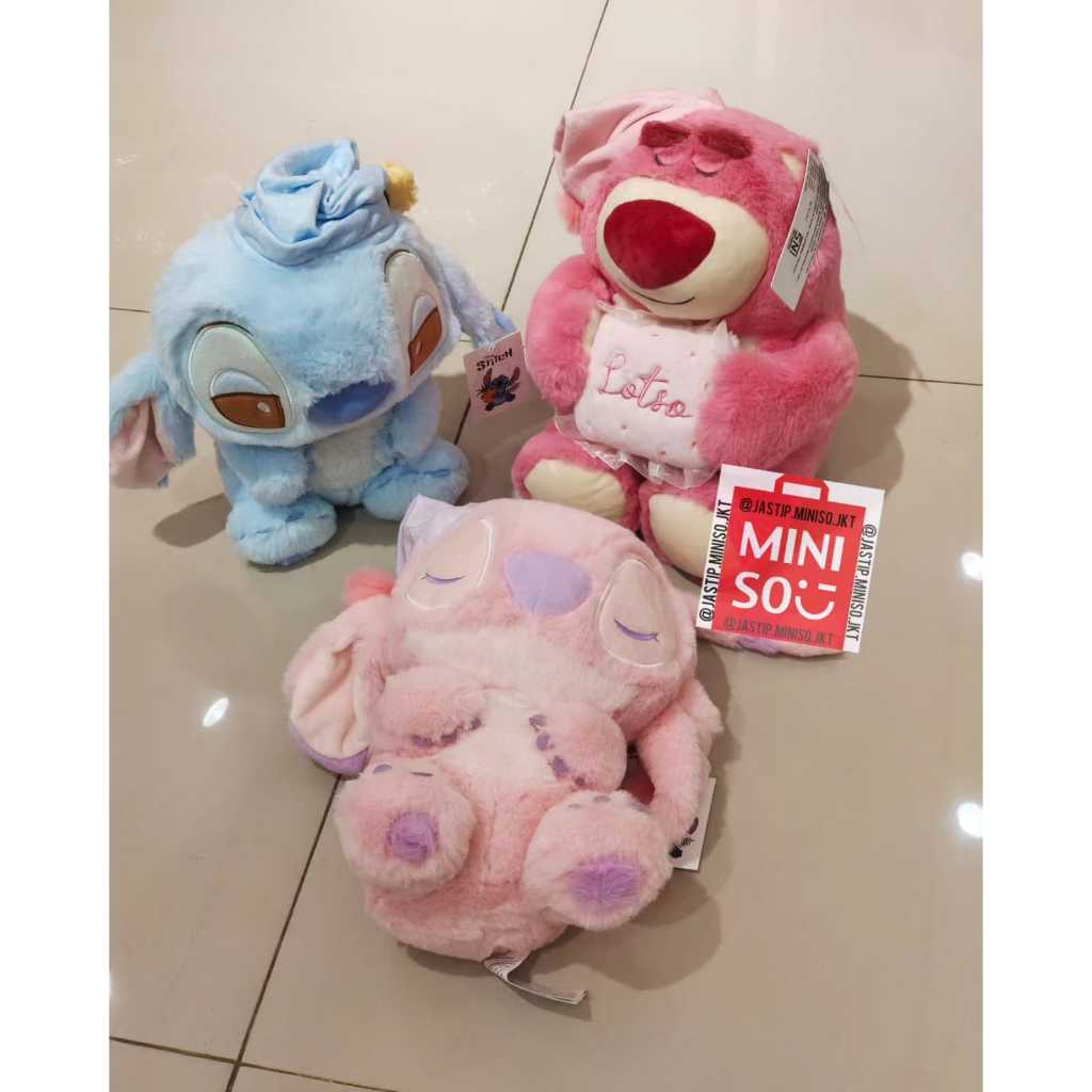 Miniso Cute Plush Doll STITCH, ANGEL & LOTSO | Shopee Malaysia