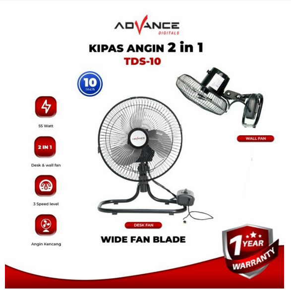 Advance Fan TDS-10 Desk Fan 10 inch | Shopee Malaysia