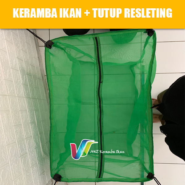 ANZ waring Fish Cage Net + zipper closure in various sizes ready to use ...