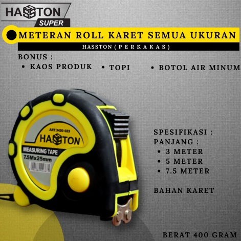 Rubber Roll Meter Size 3m 5m 7,5m Hasston Original Latest 3m Meter 5m ...