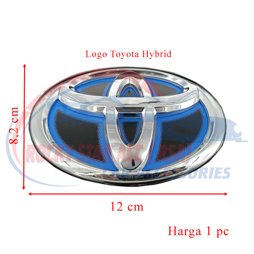 HITAM Black and Blue Toyota Hybrid Logo Car Emblem | Shopee Malaysia