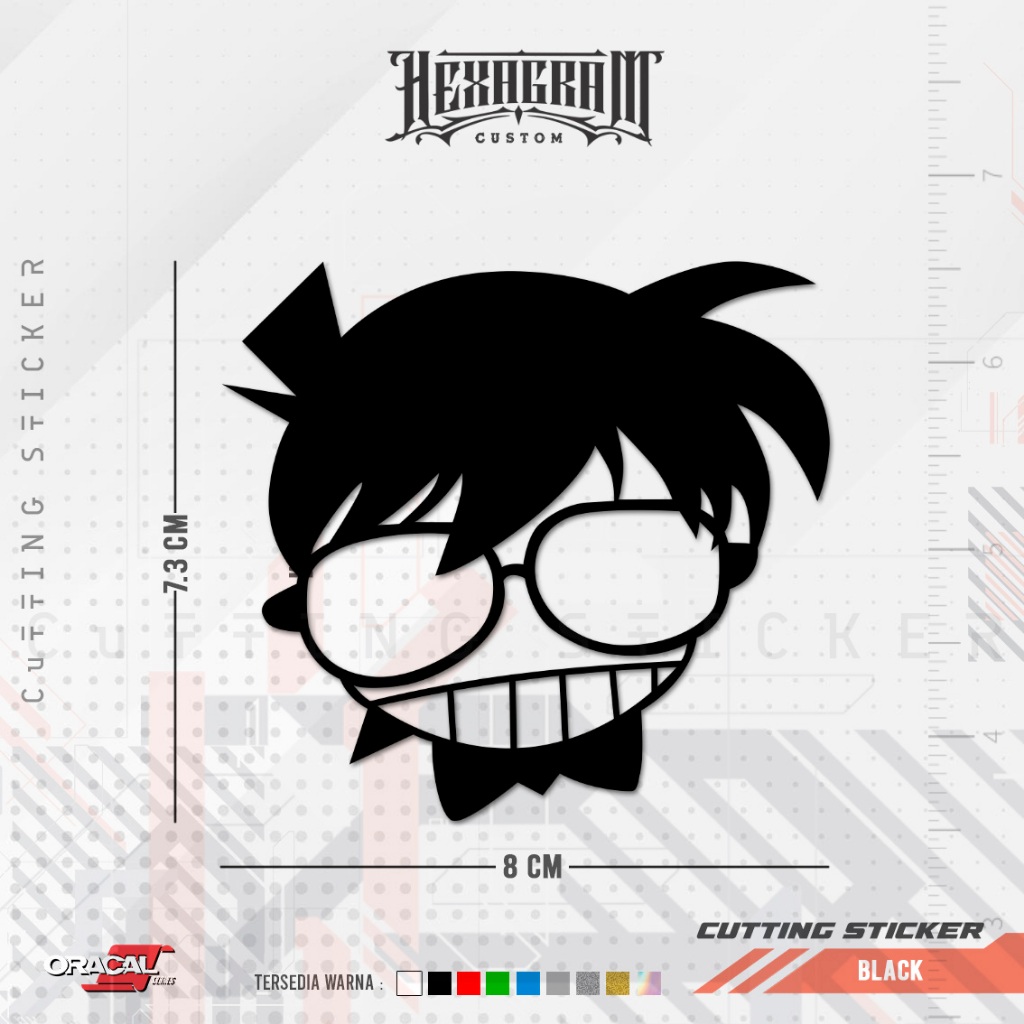 Cutting Sticker Anime DETECTIVE CONAN Head | Sticker Cutting Anime ...
