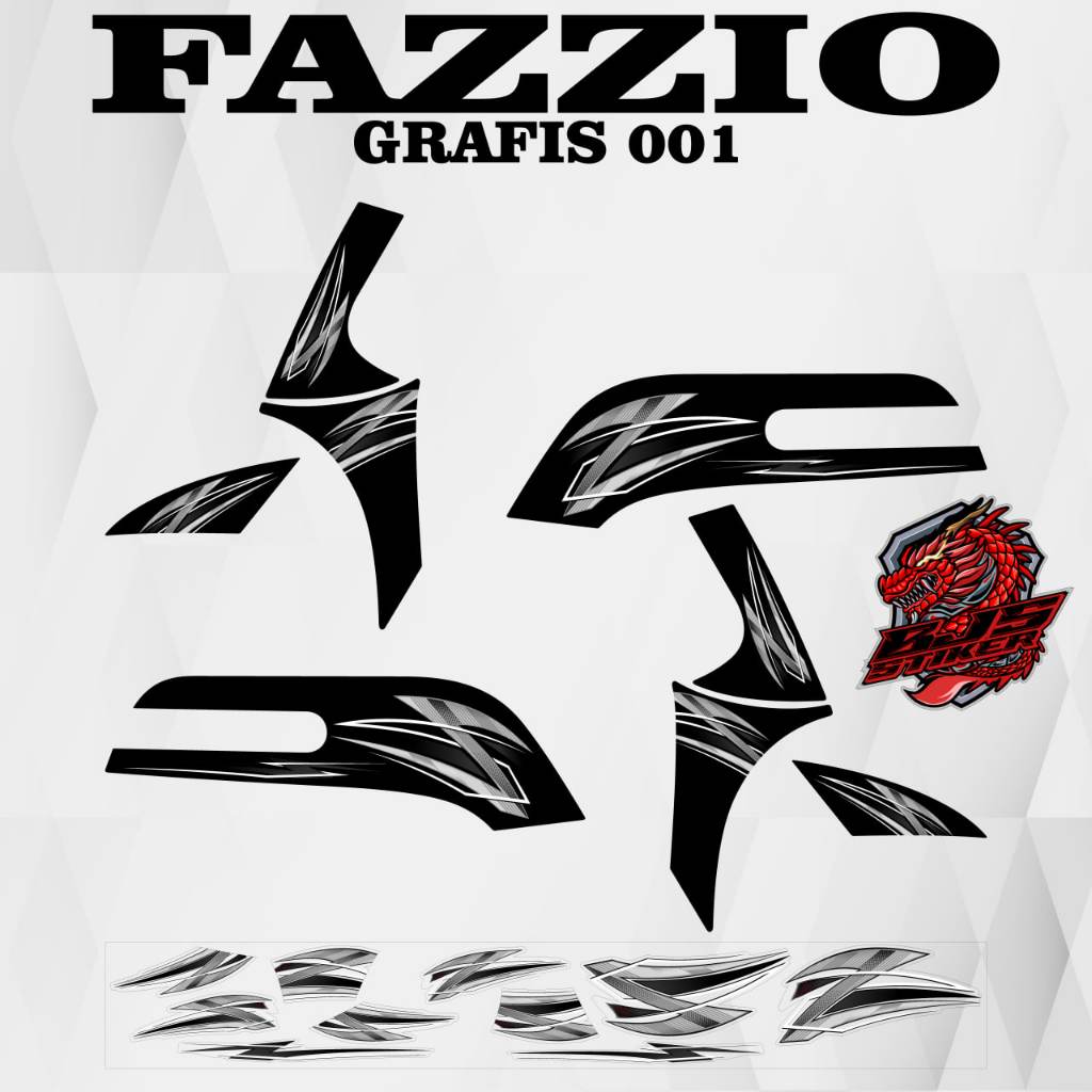 Fazzio Striping - UV Transparent Decal Sticker YAMAHA FAZZIO Graphic ...