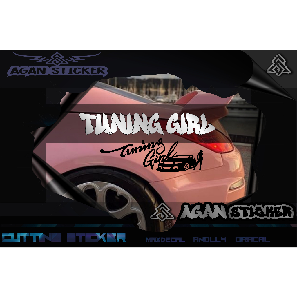 Car body sticker TUNING GIRL cool TUNING GIRL car cutting sticker ...
