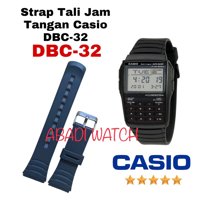 Original Casio Databank Watch Strap dbc-32 dbc 32 dbc32 dbc 32 dbc32 ...