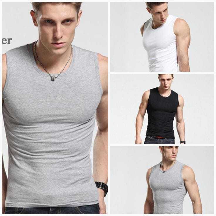 Pack Of 3pcc Adult Men's Underwear | Plain singlet Shirt Without ...
