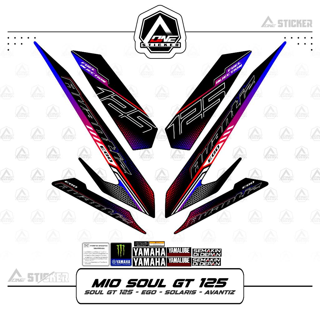 Striping Mio Soul GT 125 Motif X3/Robot/Ego/Avantiz/Solariz/2012-2017 ...