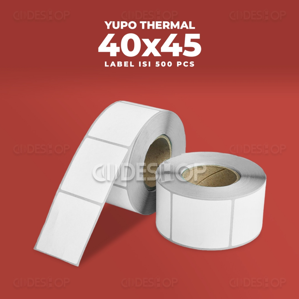 Yupo Thermal Sticker Labels 40x45mm 40x45 Scales 40 x 45 mm contains ...
