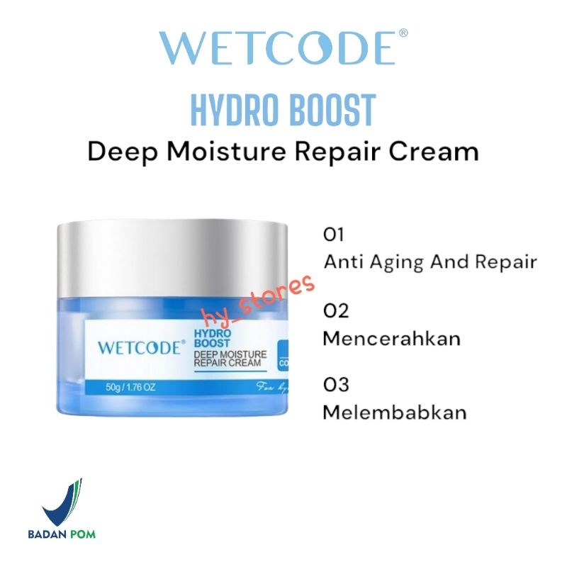 (HY) Wetcode Deep Moisture Repair Cream / Whitening / moisturizes Face / Brighten / Space ...