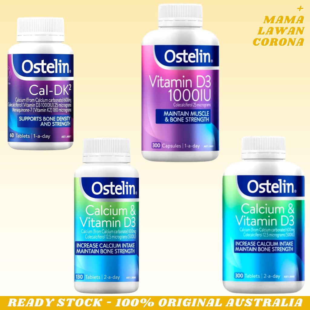 Ostelin Calcium & Vitamin D3 130 Tablets 250 275 300 Tablets/Cal DK2 D K2 60 Tabs/OSTELIN ...