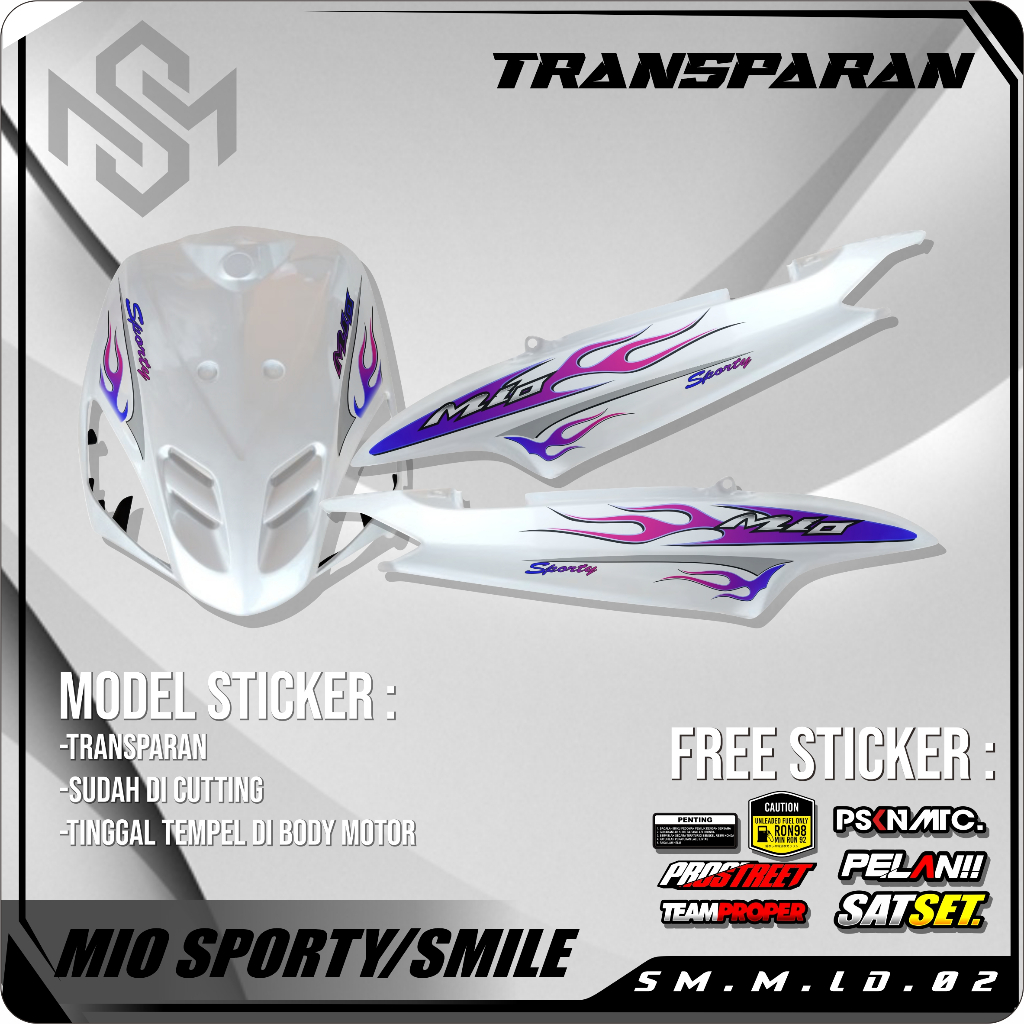 Transparent Mio Sporty Striping - Yamaha Mio Sporty Api Sticker Has ...