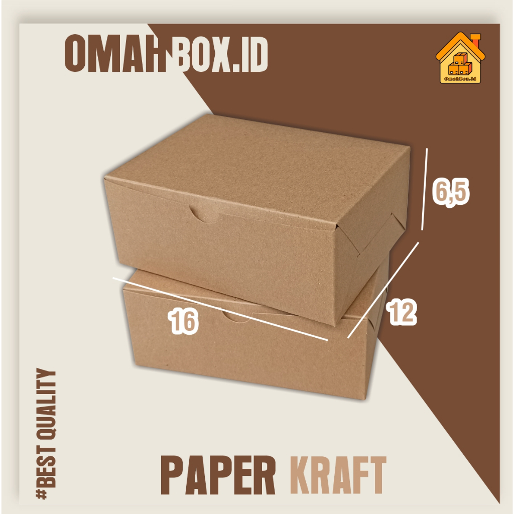 Paper lunch box 16x12x6,5 cm | Inner lamination | Food box | Craft eco ...