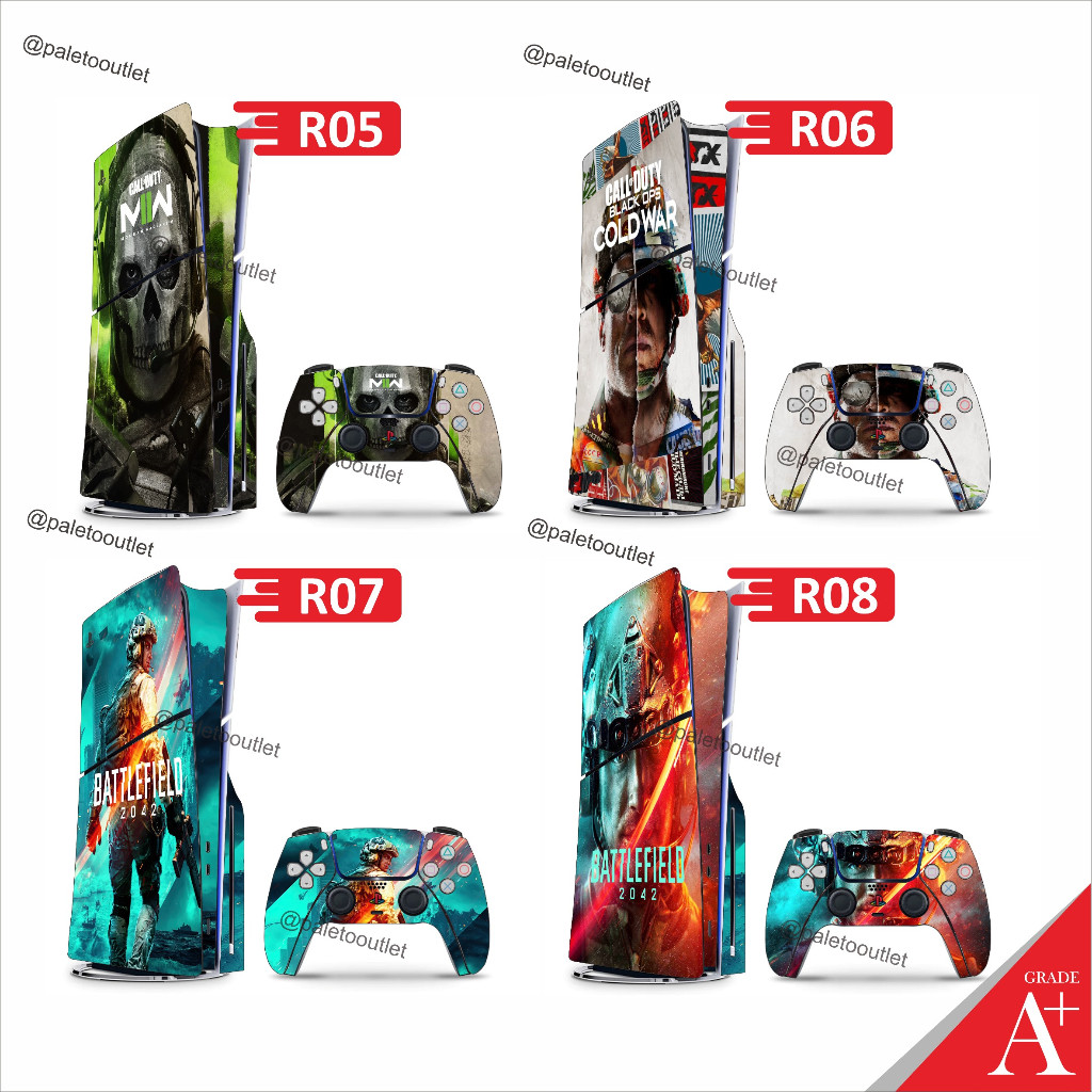 Garskin sticker ps5 slim disc ps5 slim digital call of duty battlefield ...