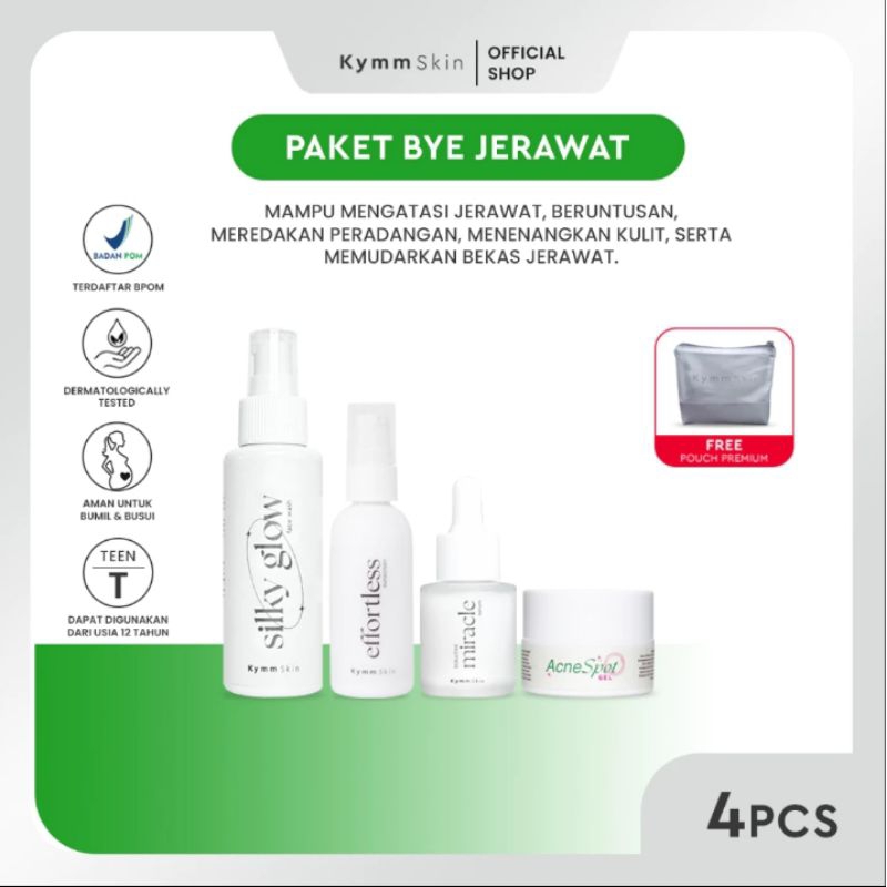 Kymm SKIN 4PCS Anti-Acne Package (Free Pouch, Face Wash, Bakuchiol ...